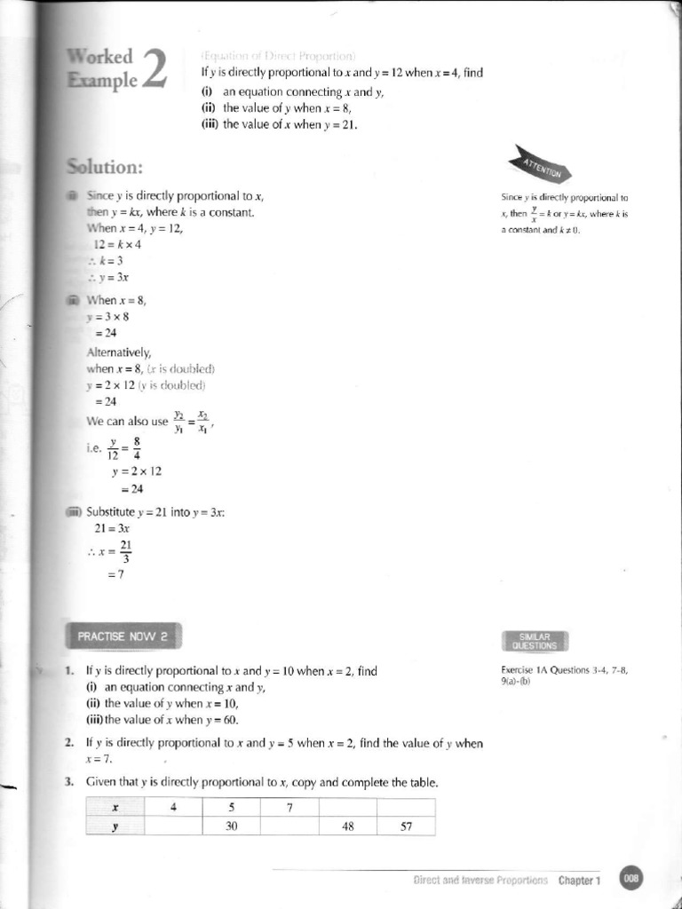 Direct and Inverse Proportion | PDF | Gases | Frequency