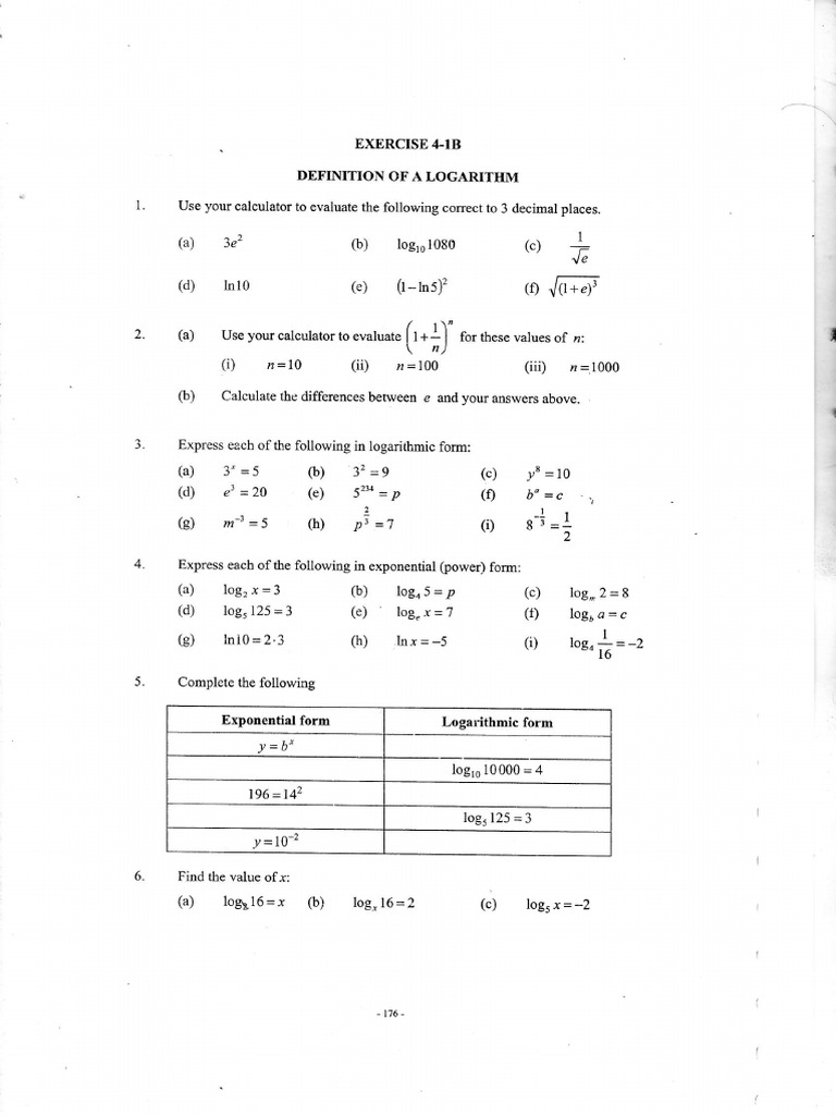 Exponent and Log Equation and Function Complete | PDF | Logarithm ...