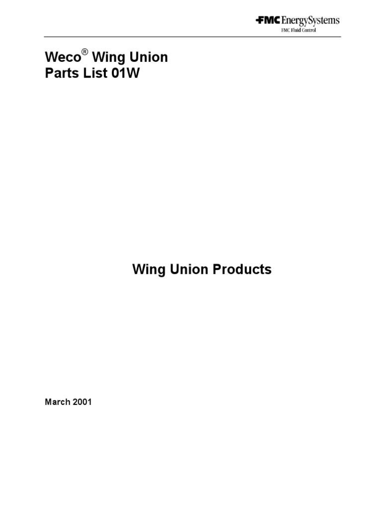 Weco Wing Union Part List | PDF | Sales | Indemnity