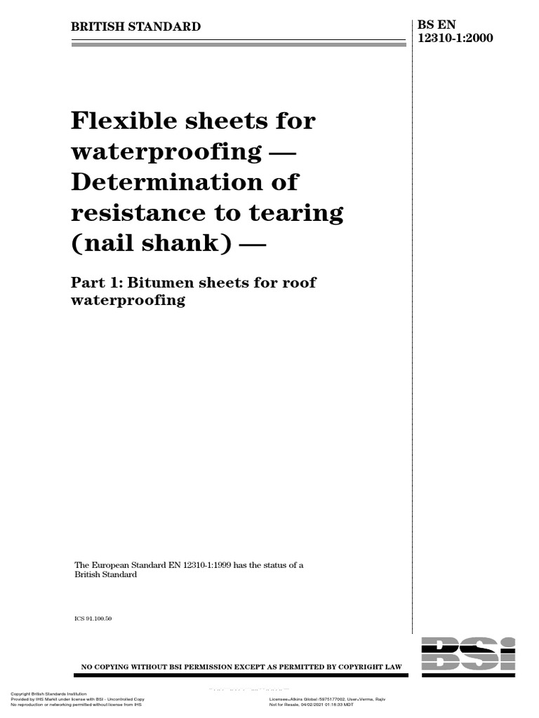 BS en 12310 - 1 | PDF | Civil Law (Common Law) | Intellectual Works