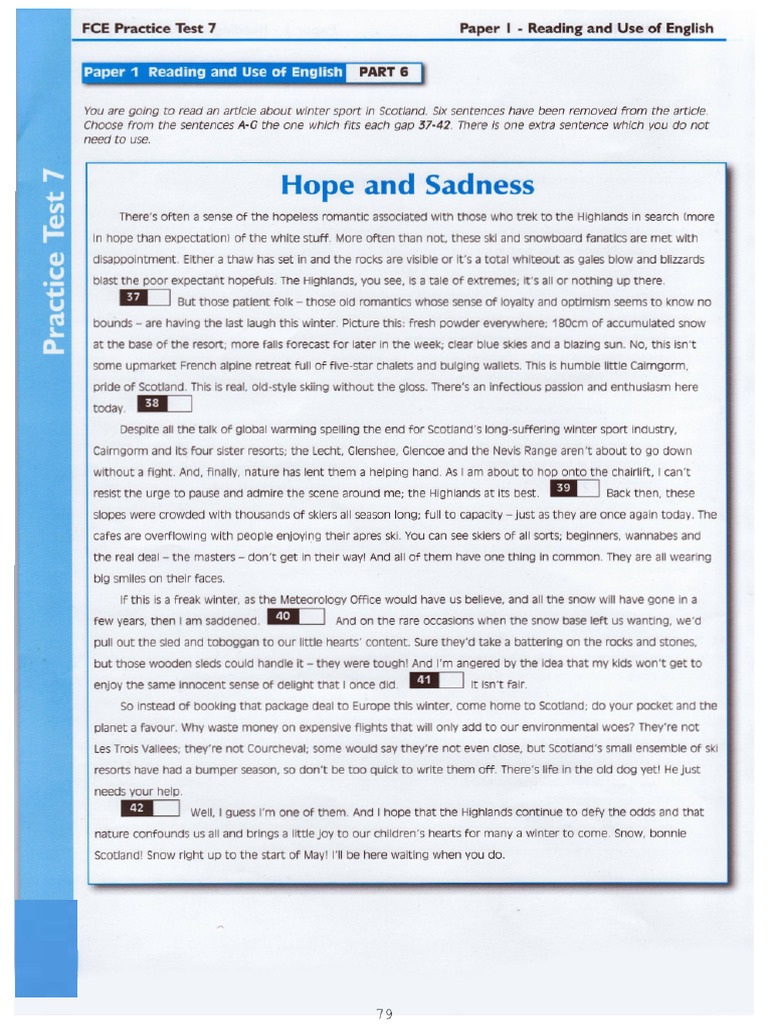 Reading and Use of English 5 | PDF