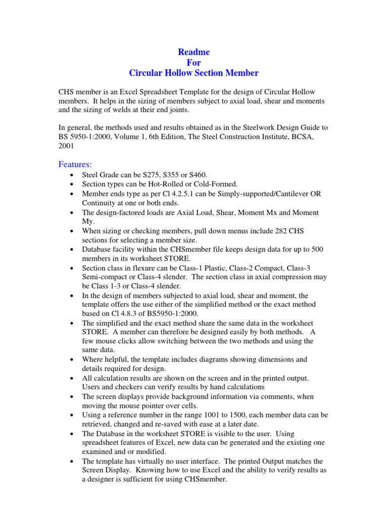 Readme CHSmember 20041105 | PDF | Spreadsheet | Microsoft Excel