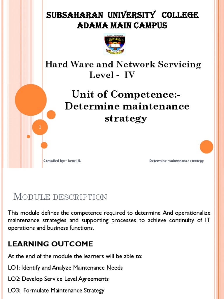 Determine Maintenance Strategy LO1 | PDF | Reliability Engineering ...