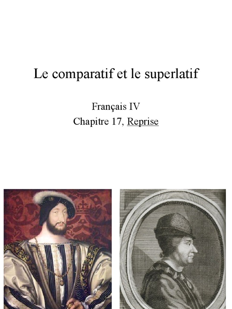 Présentation - Le Comparatif, Superlatif, Images Pour Comparer | PDF