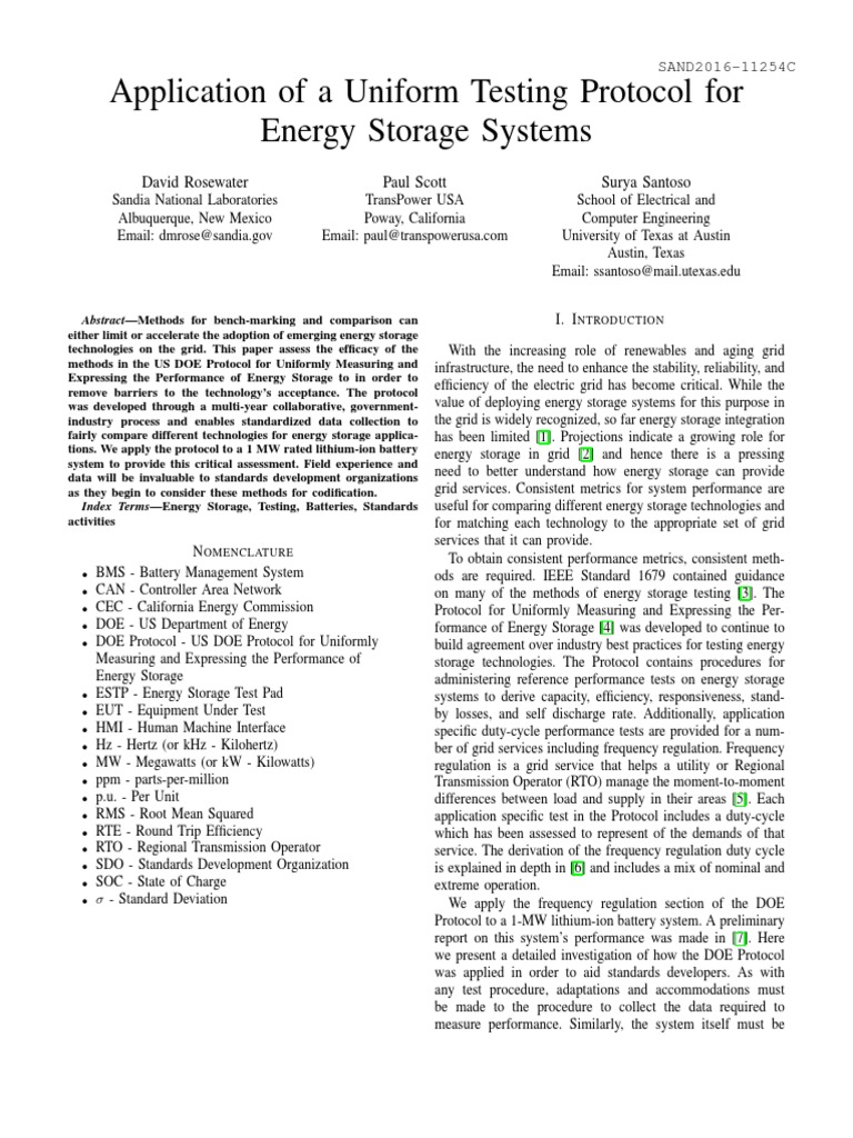 Application of A Uniform Testing Battery | PDF | Electrical Grid | Hertz