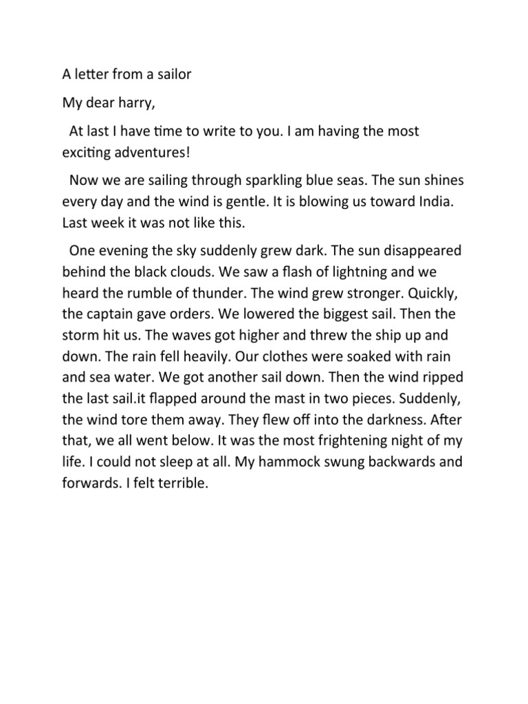 A Letter From A Sailor | PDF