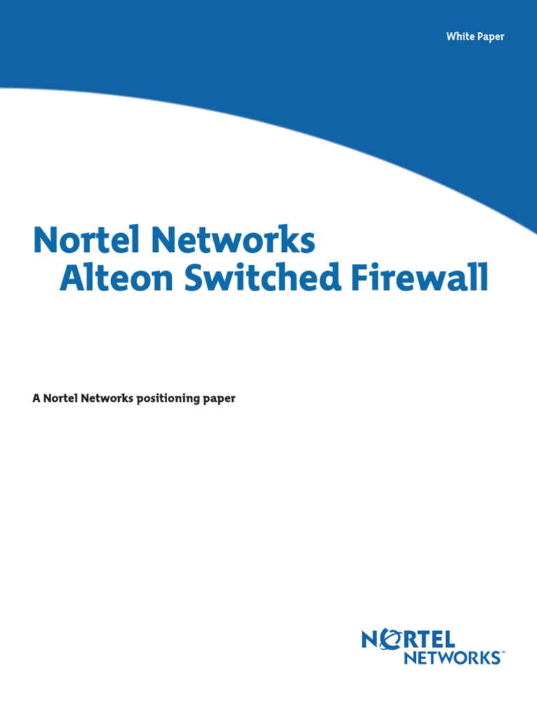 Nortel Networks Alteon Switched Firewall | PDF | Firewall (Computing ...