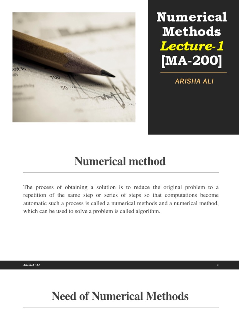 Numerical Methods Lecture #1 | PDF | Numerical Analysis | Significant ...