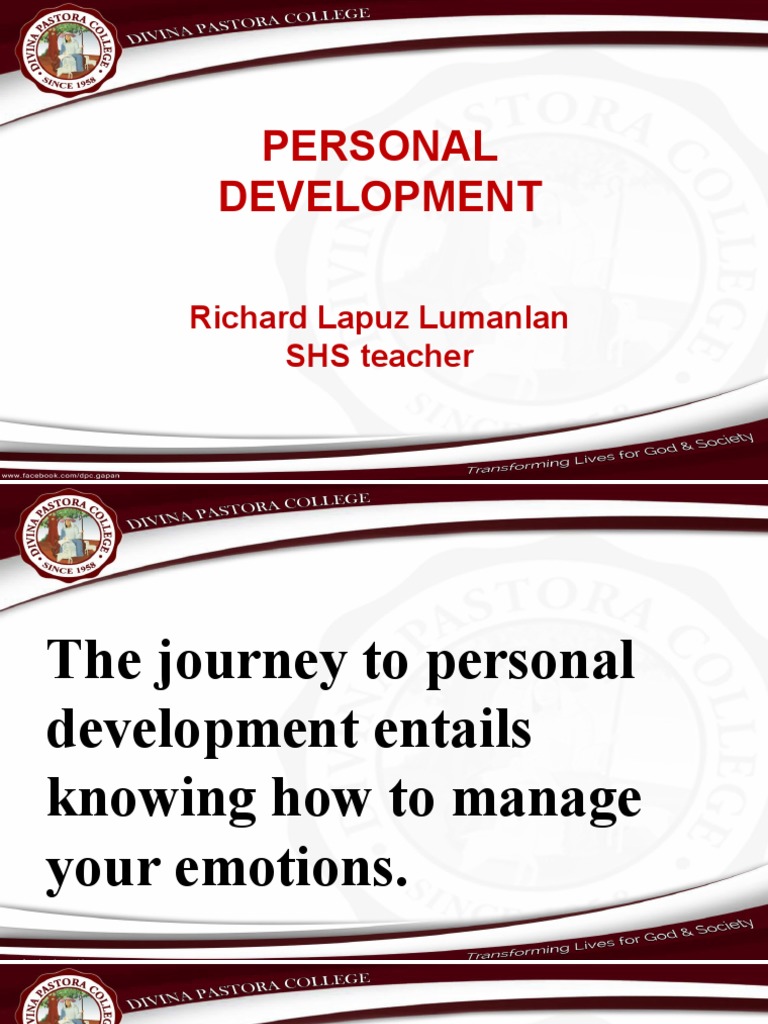 Personal Development: Richard Lapuz Lumanlan SHS Teacher | PDF ...