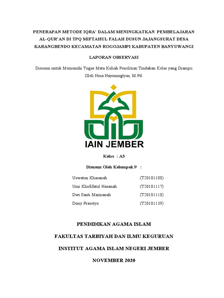 Laporan Project Mini PTK Kel 9 | PDF