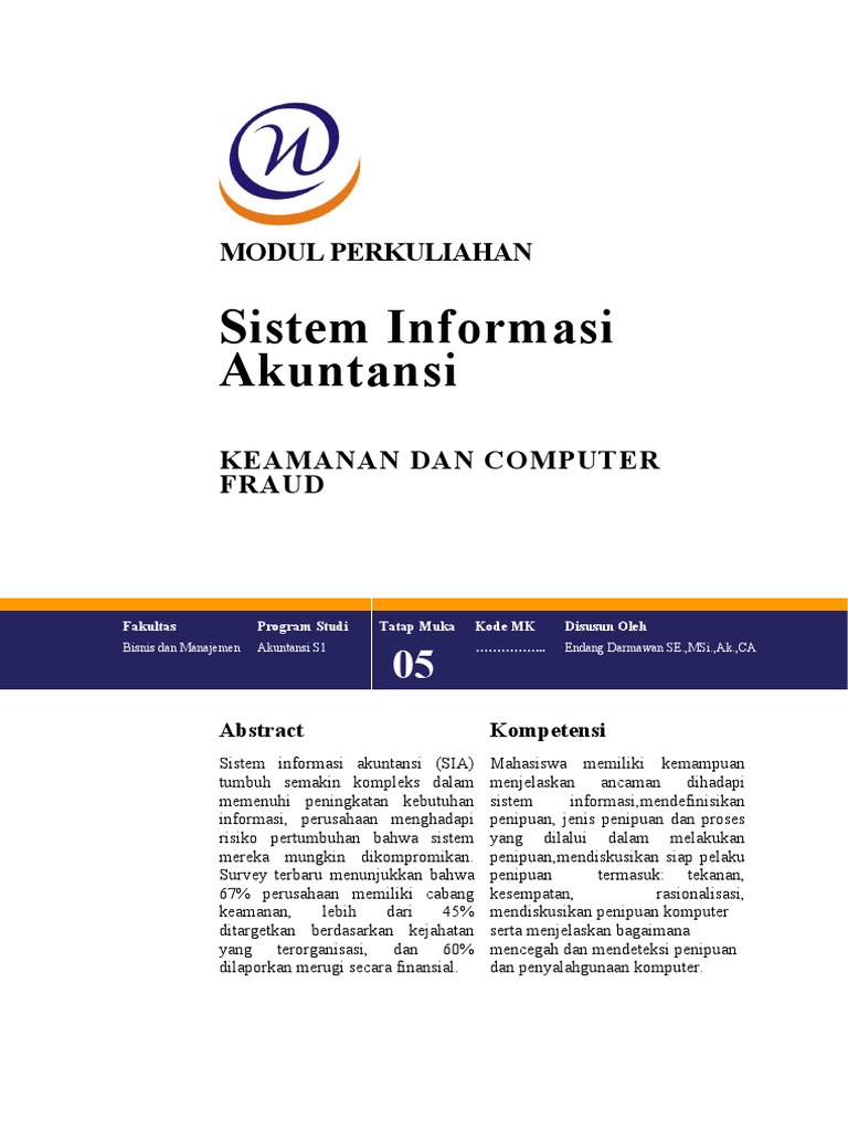 Modul CH 5 - Keamanan Dan Computer Fraud (FINISH) | PDF
