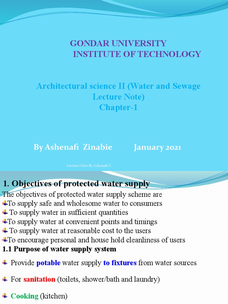 Gondar University Institute of Technology: Architectural Science II ...