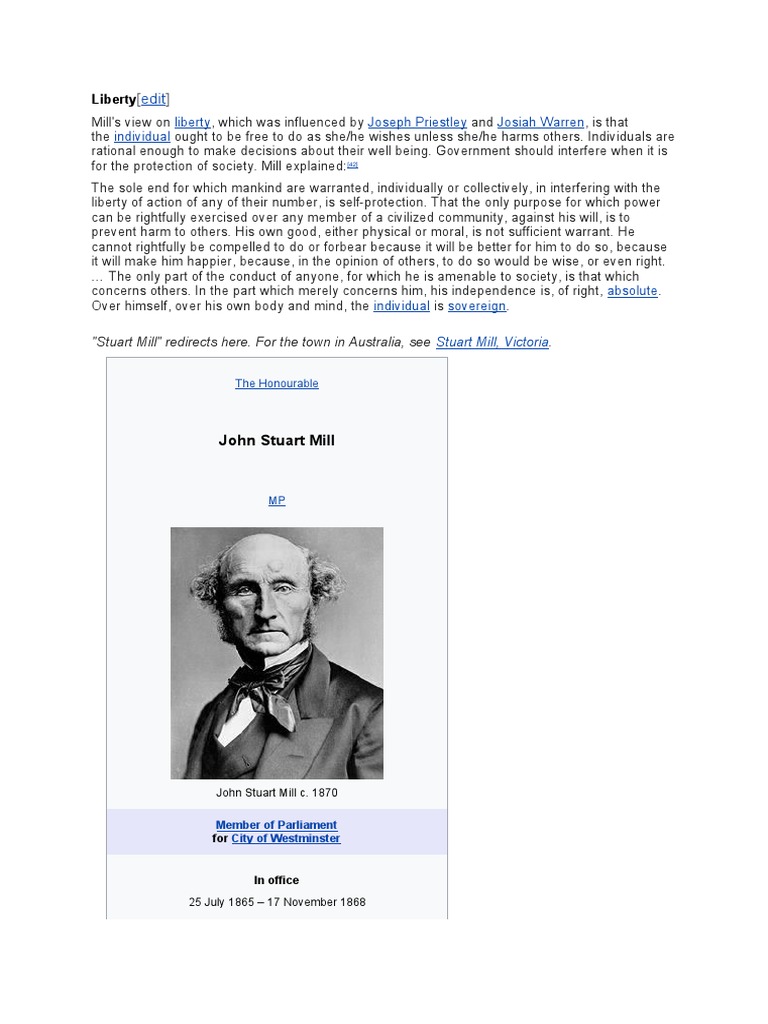 Liberty Joseph Priestley Josiah Warren Individual | PDF | John Stuart ...