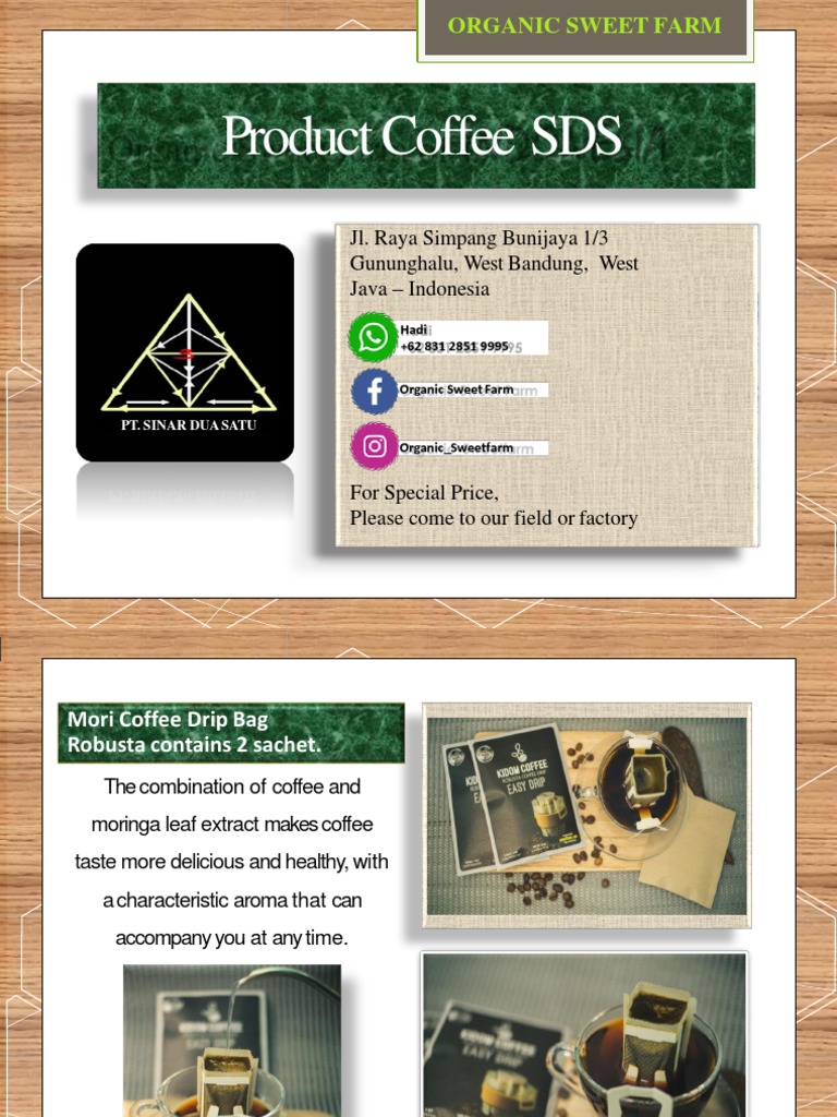 Product Catalog SDS Coffee | PDF | Coffee | Drink