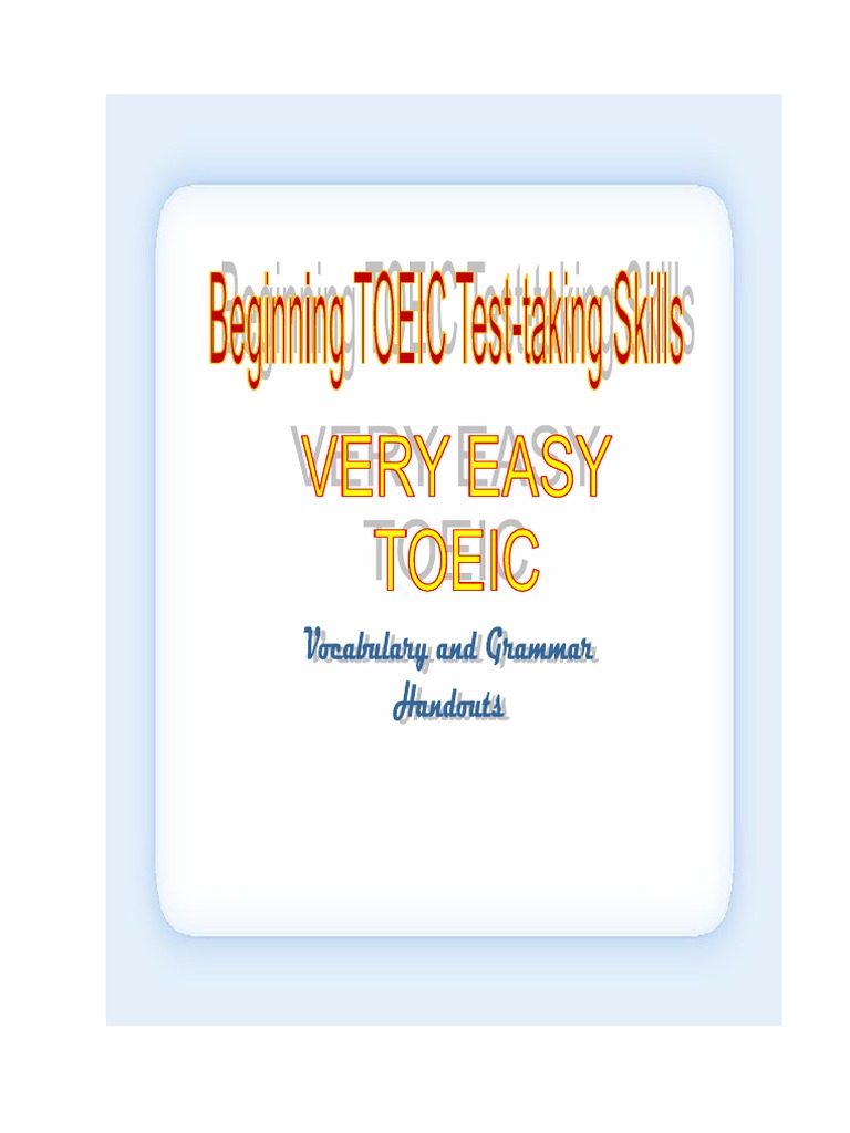 (123doc) Tu Vung Very Easy Toeic Handouts | PDF | Grammar | Syntax