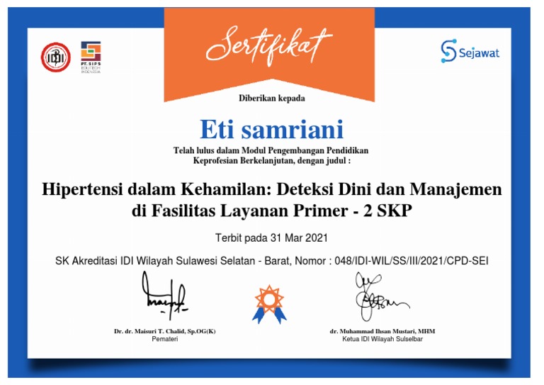 Eti Samriani: Hipertensi Dalam Kehamilan: Deteksi Dini Dan Manajemen Di Fasilitas Layanan Primer ...