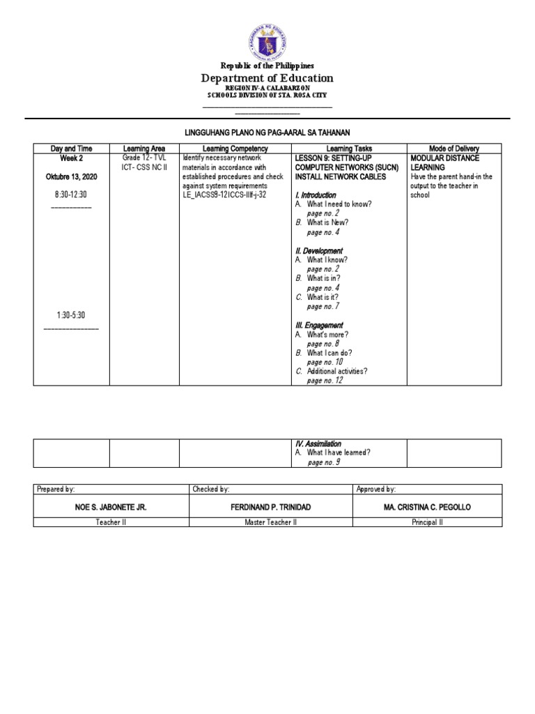 Department of Education: Republic of The Philippines | PDF | Pedagogy ...