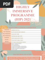Highly Immersive Programme Perak | PDF | Teaching | Communication