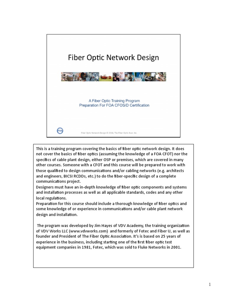 Fiber Optic Network Design Seminar-NTI | PDF | Request For Proposal ...