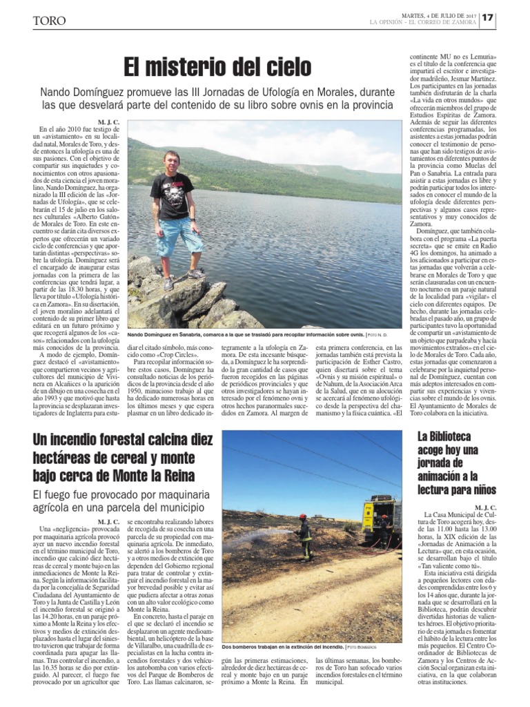 El Misterio Del Cielo Nando Dominguez La Opinion de Zamora 2017 | PDF ...