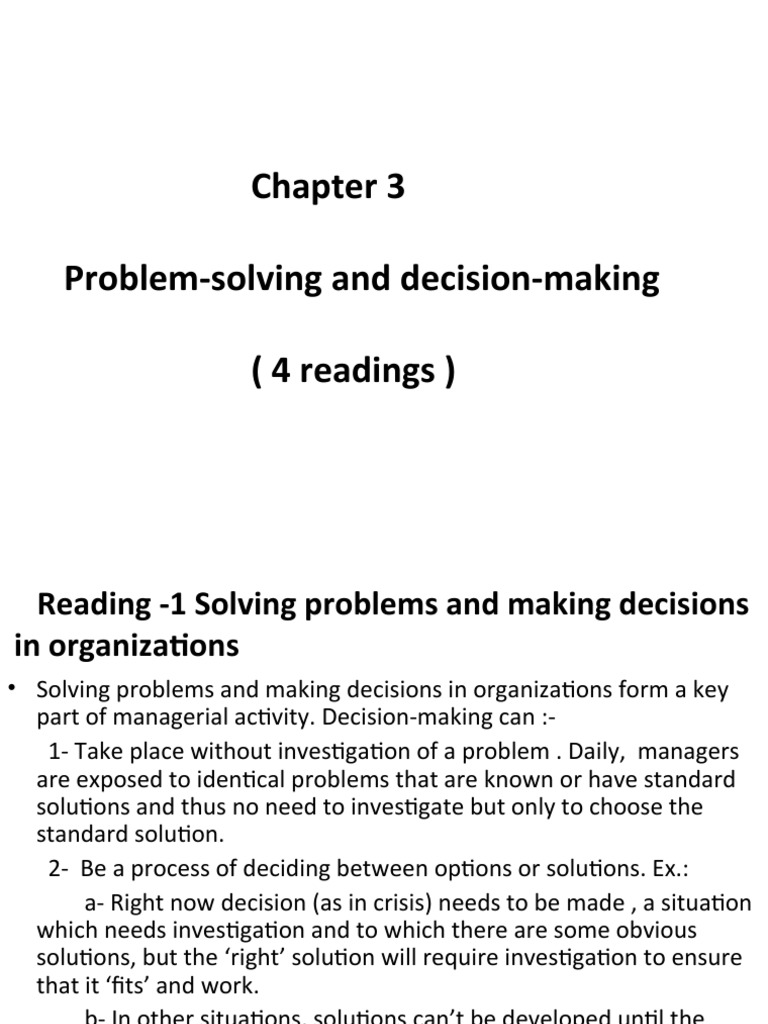 Chapter 03 of B628 - Updated | PDF | Choice | Decision Making
