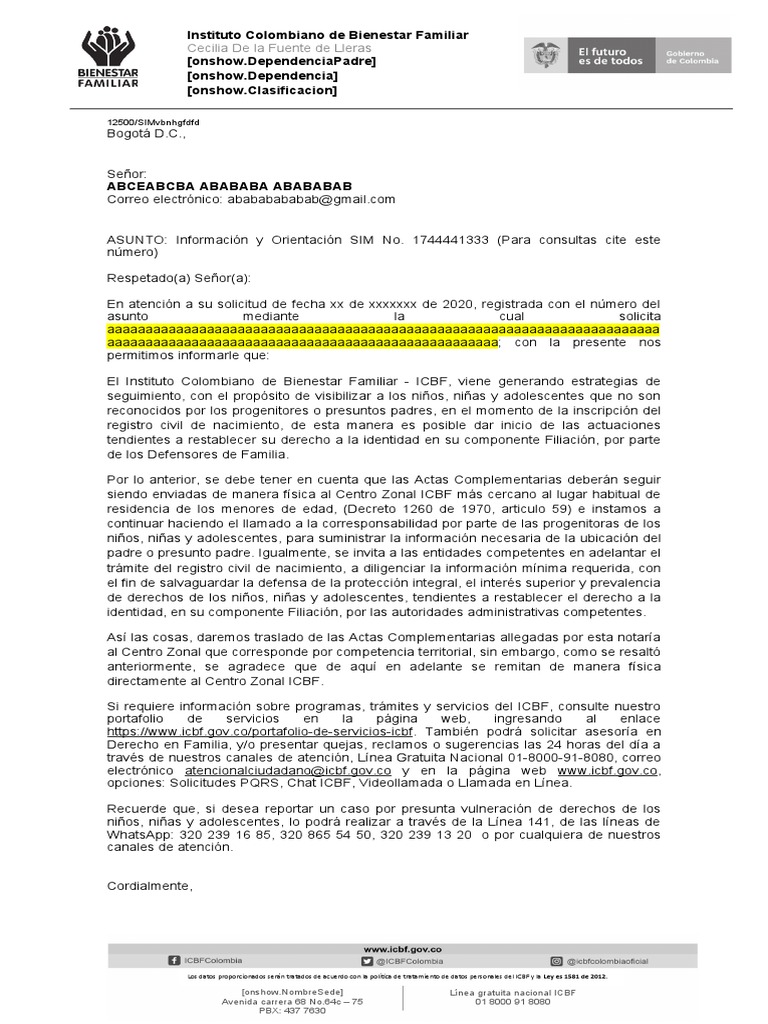 Plantillas Actas Complementarias | PDF