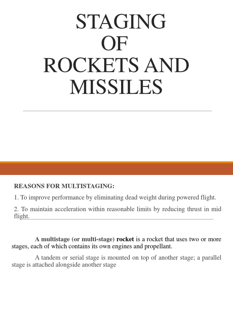Staging OF Rockets and Missiles | PDF | Multistage Rocket | Rocket