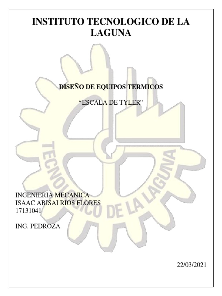 Escala de Tyler | PDF | Ciencias fisicas | Naturaleza