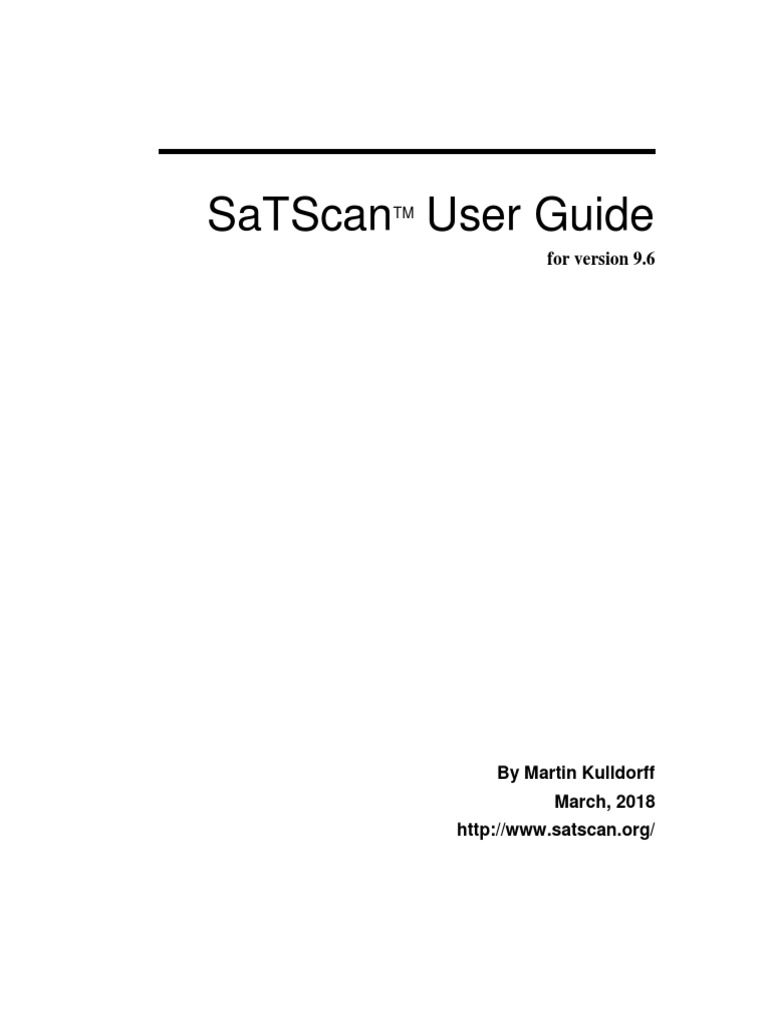 SaTScan Users Guide | PDF | Probability Distribution | Statistics