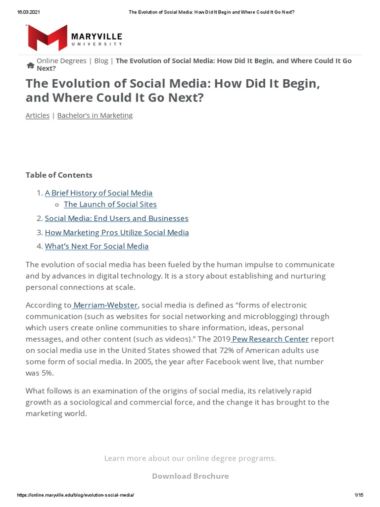 The Evolution of Social Media - How Did It Begin and Where Could It Go ...