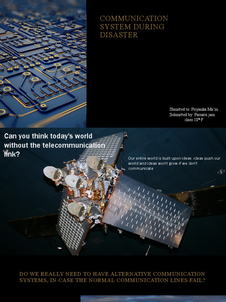 Alternative Communication System During Disaster: Sbmitted To: Priyanka ...