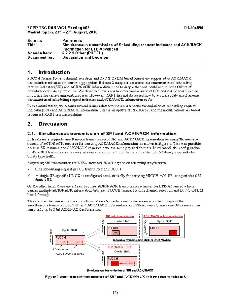 2.1. Simultaneous Transmission of SRI and ACK/NACK Information ...