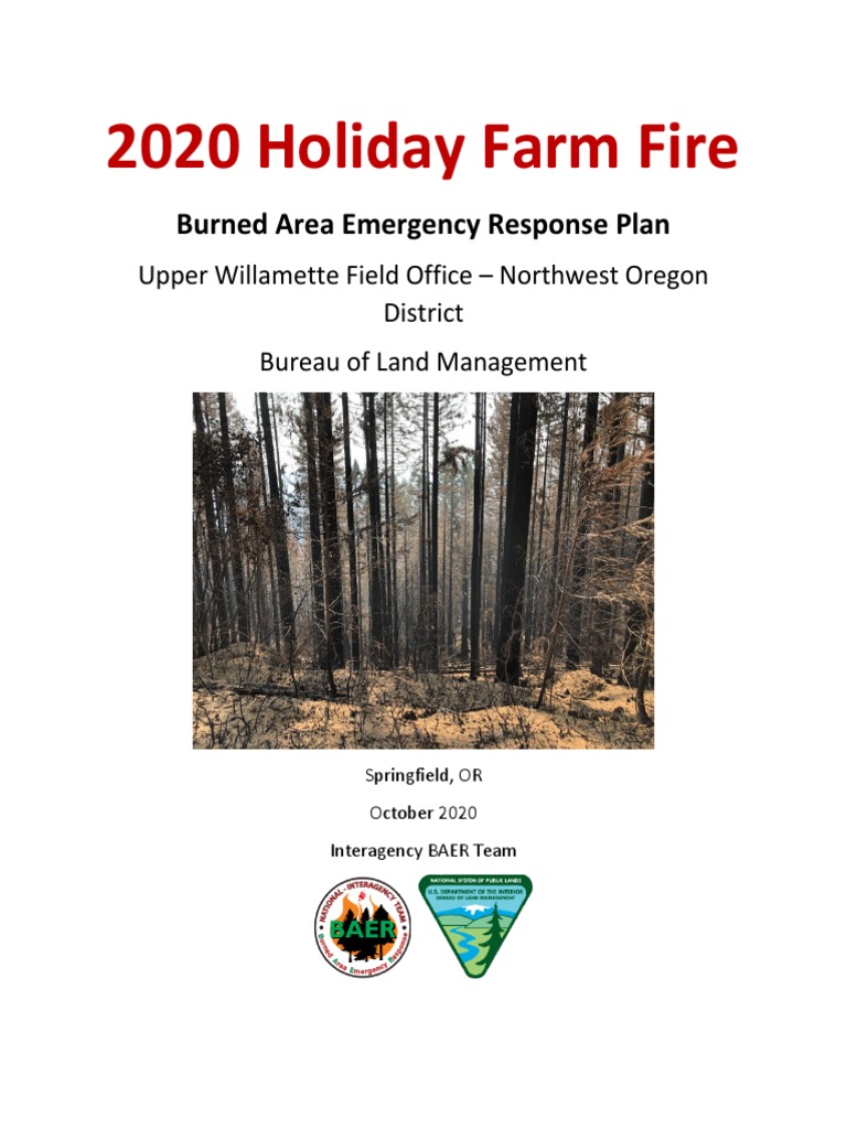 Holiday Farm Fire BAER | PDF | National Environmental Policy Act | Wildfire