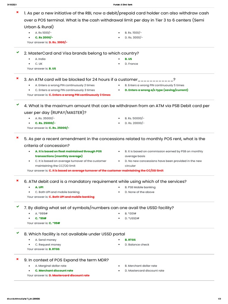 Alternate Delivery Channels - Exam | PDF | Debit Card | Banking Technology