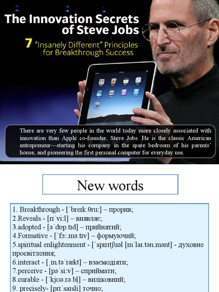Innovation Stevejobs | PDF | Steve Jobs | Apple Inc.