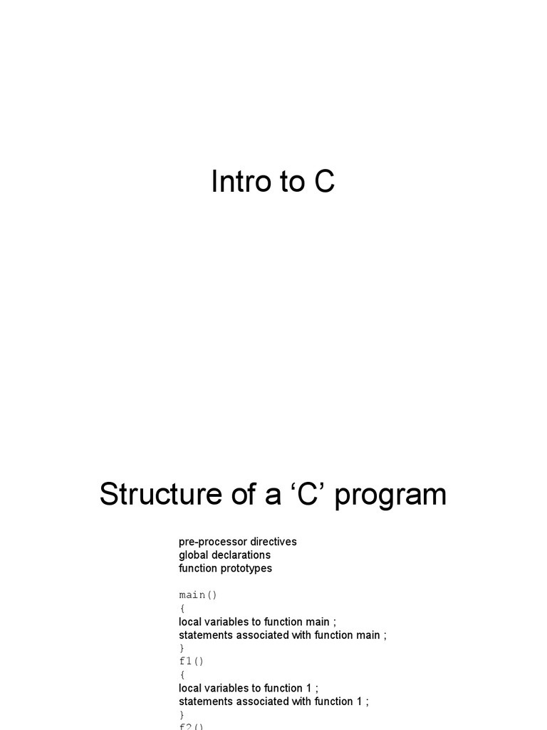 C Basics | PDF | C (Programming Language) | Pointer (Computer Programming)