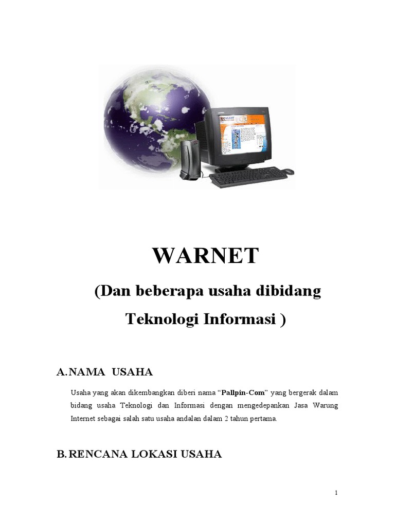 Proposal Usaha Warnet | PDF