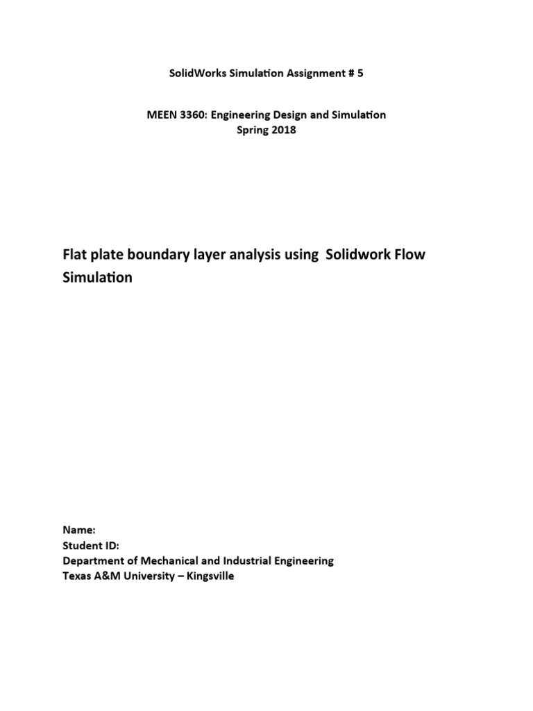 Flat Plate Boundary Layer Analysis Using Solidwork Flow Simulation | PDF | Lift (Force) | Airfoil