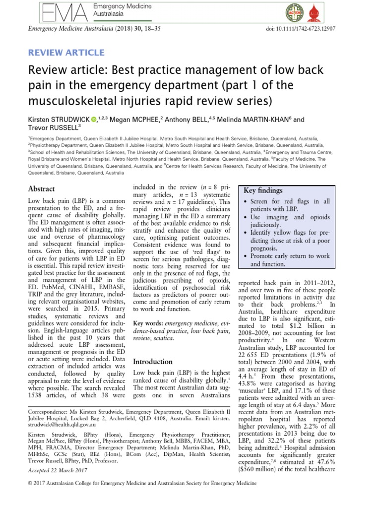 Lower Back Pain | PDF | Systematic Review | Low Back Pain