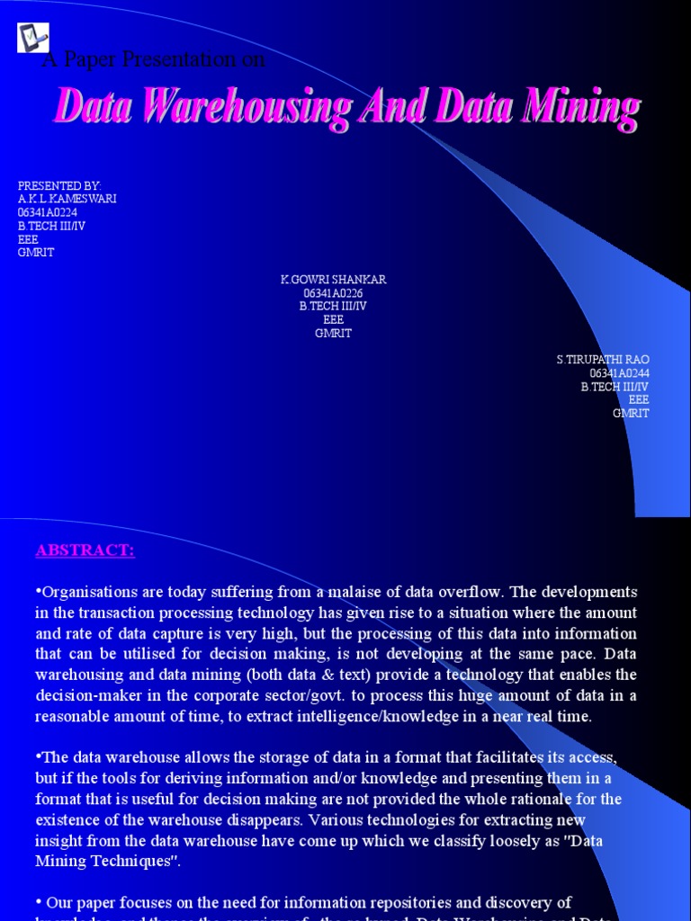 5, Data Warehousing | PDF | Data Warehouse | Data Mining