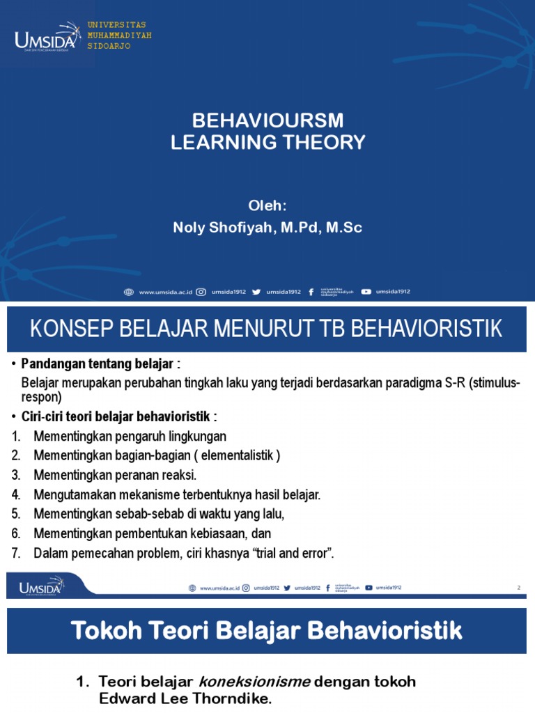 Teori Belajar Behavioristik | PDF