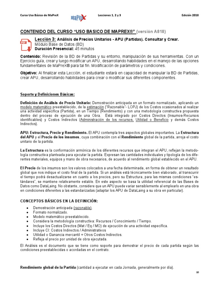 Leccion 3 Curso Uso Basico de Maprex | PDF | Ventana (informática ...