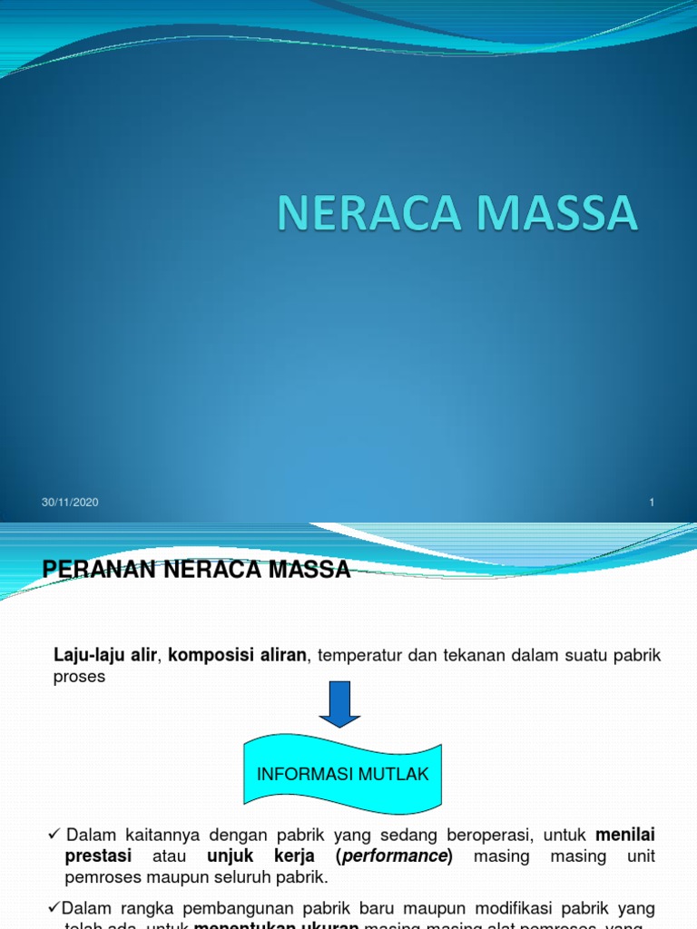 Konsep Neraca Massa | PDF