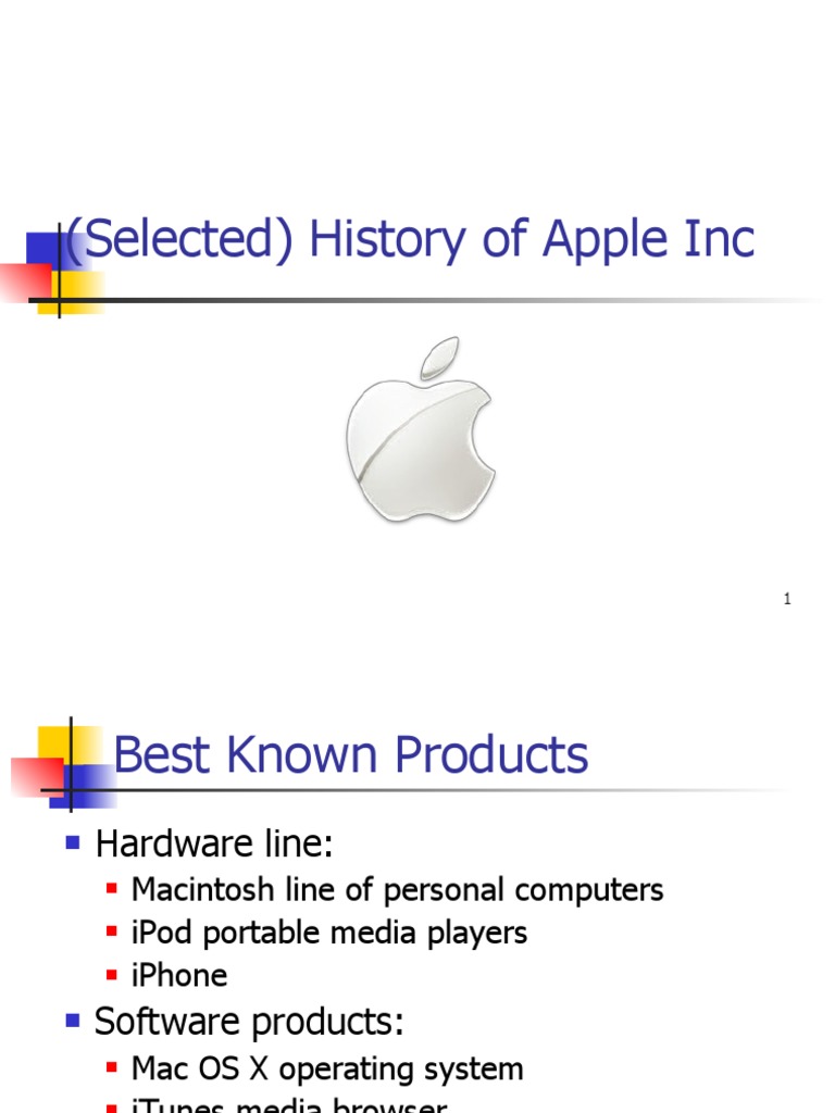 (Selected) History of Apple Inc | PDF | Macintosh | Apple Inc.