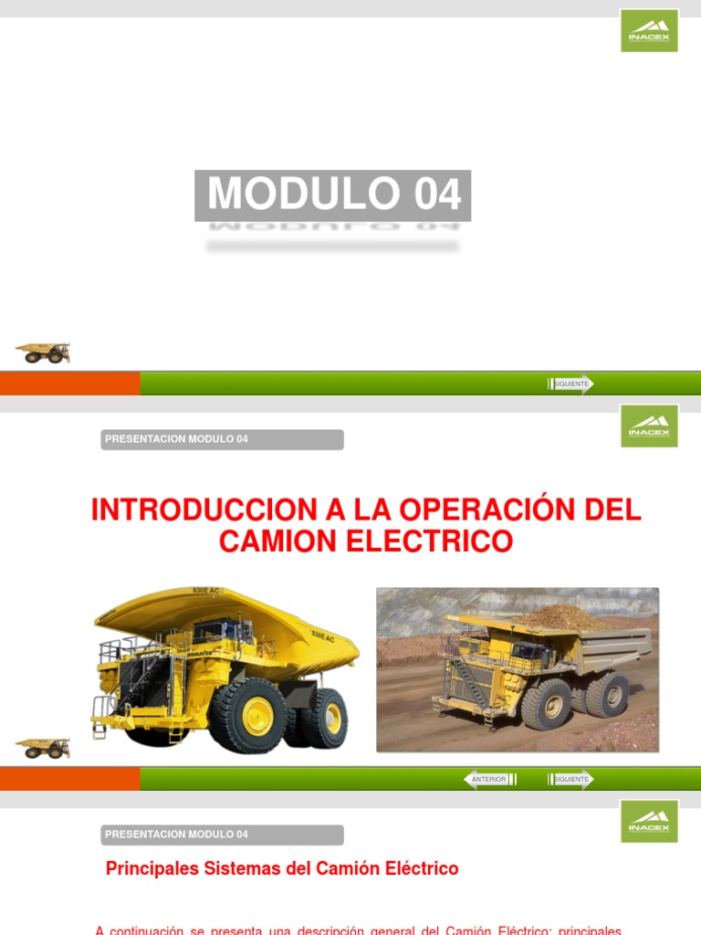4-Presentacion Modulo 03 I Curso Manejo CAEX | PDF | Camión | Corriente ...