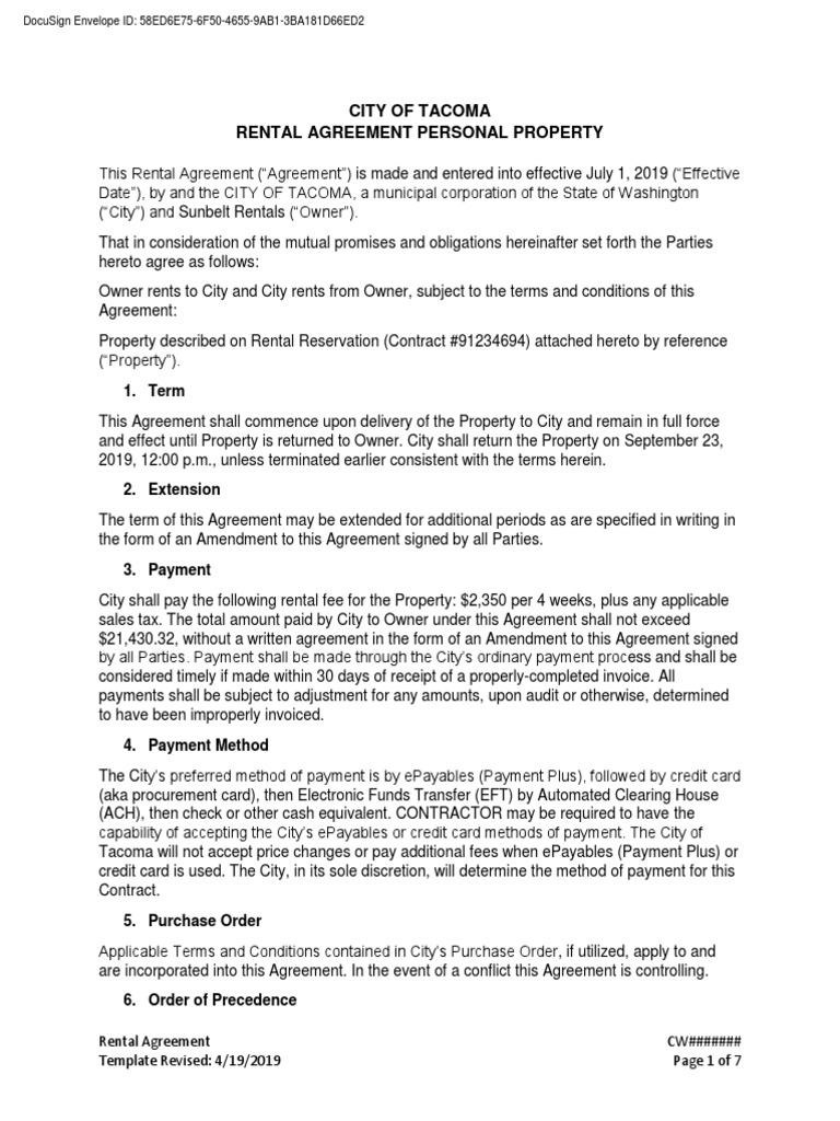 Sunbelt Rentals Rental Reservation Fully Executed | PDF | Indemnity ...