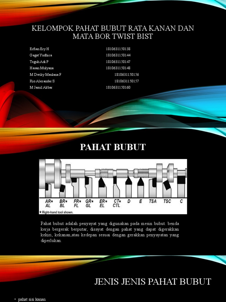 Kelompok Pahat Bubut Rata Kanan Dan Mata Bor | PDF