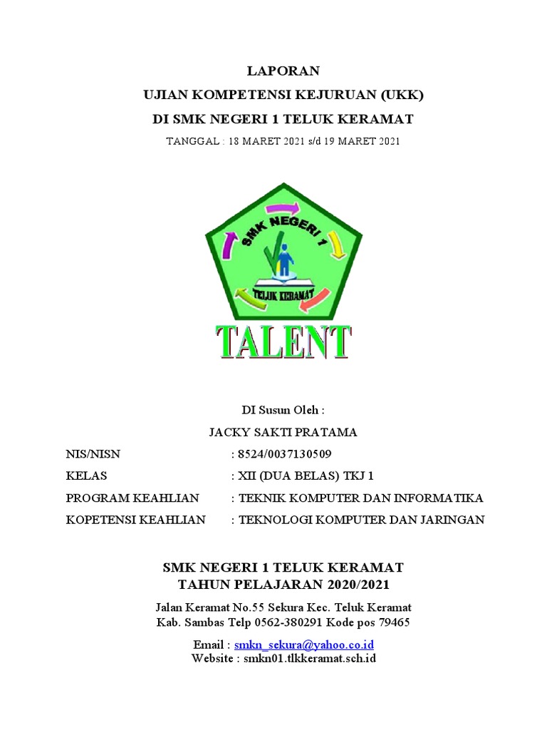 Cover Laporan Ukk (Ori) | PDF | Teknologi & Rekayasa