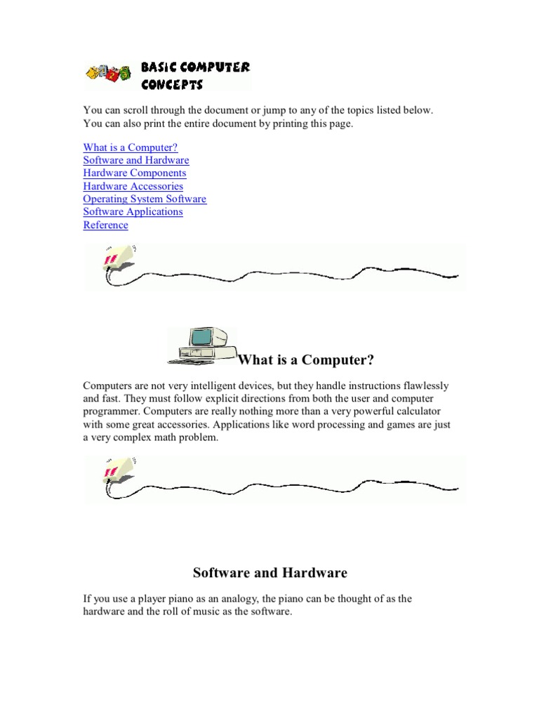 Basics of Computer | PDF | Personal Computers | Microprocessor