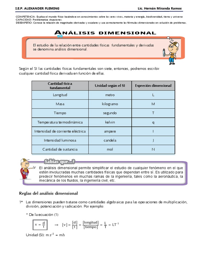 Análisis Dimensional Teoria | PDF | Dimensión | Masa